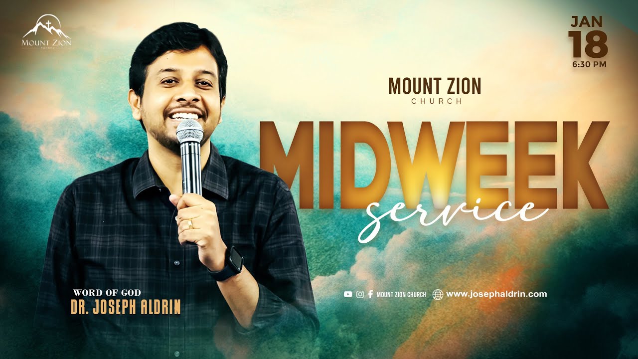 Midweek Service | Worship & Word of God: Dr. Joseph Aldrin | 18-01-2023 ...