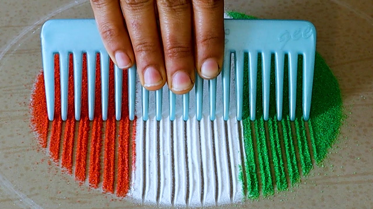 Easy Rangoli Design For Independence Day | Rangoli Design For August ...