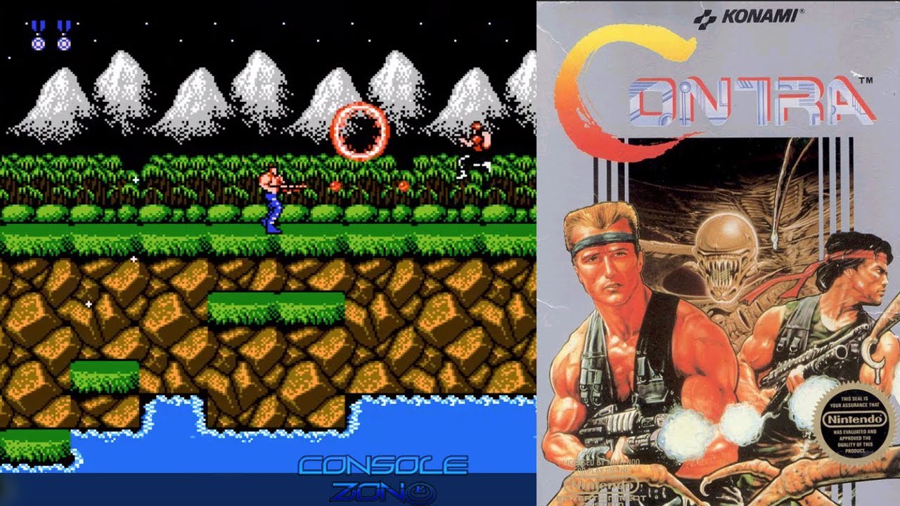 Contra (Контра) - прохождение игры (Денди, 8-bit) - YouTube