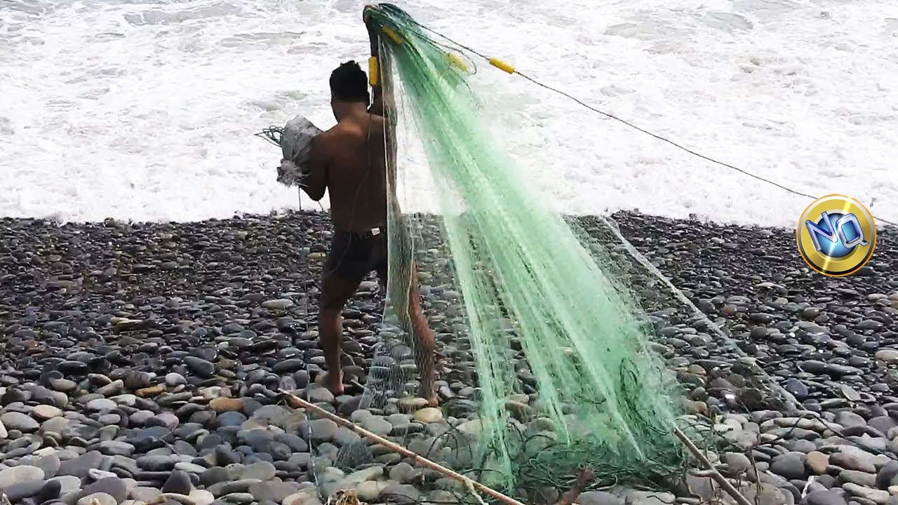 Mira como se pesca con red de 45 metros en mar Agitado, PESCADOR NIVEL ...