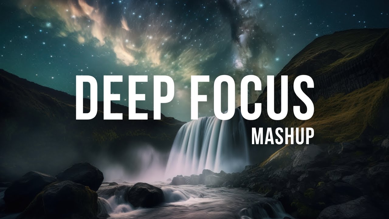 🎧🌊🌌 Deep Focus Music with Serene Waterfall Night Sky - YouTube