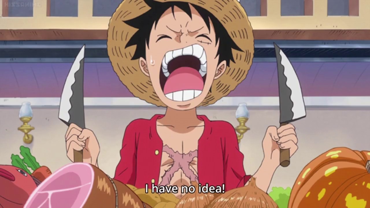 One Piece #1 Luffy tries to cook - YouTube
