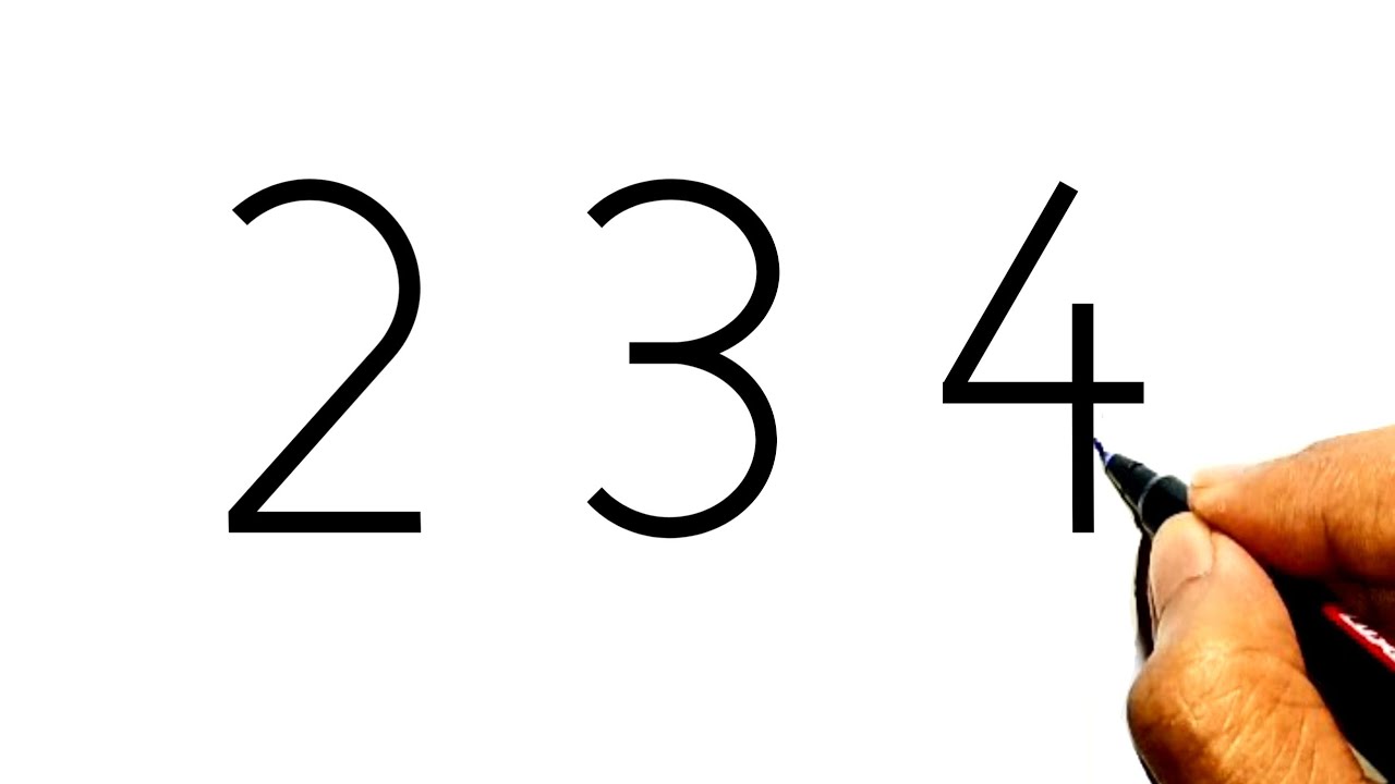 234=Deer🦌//How to draw a deer by using 234 number//Deer drawing easy ...