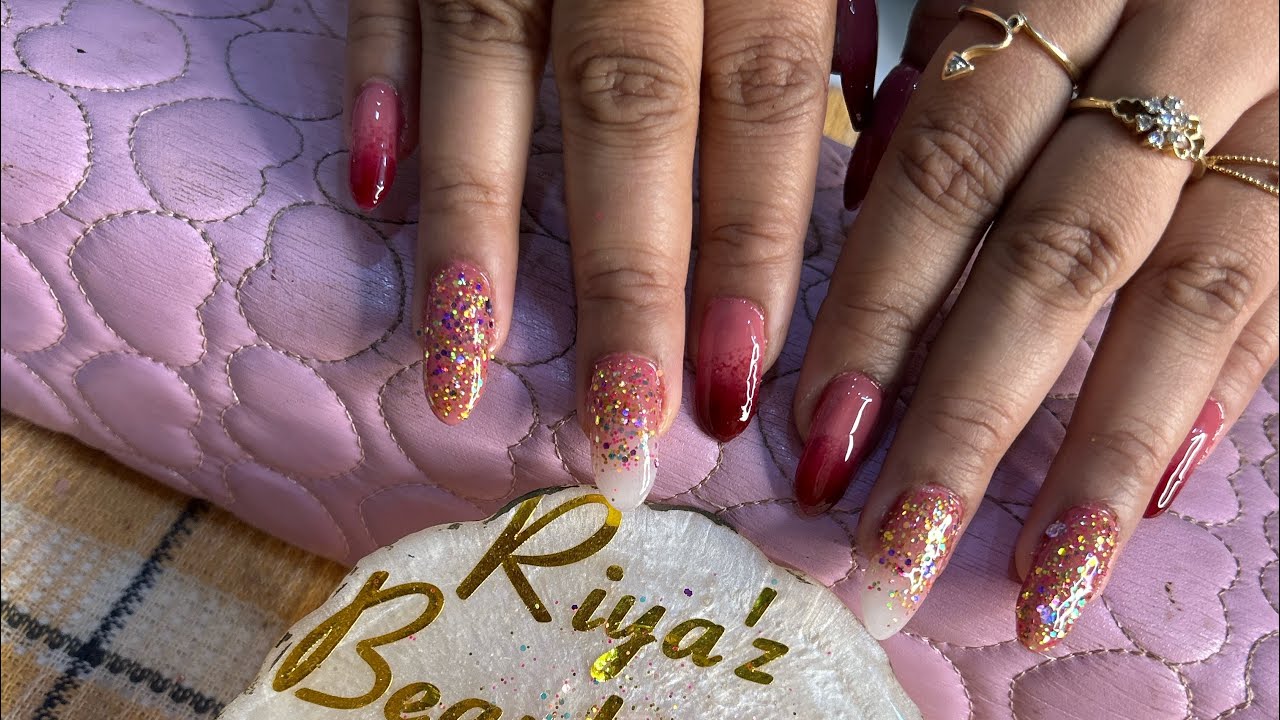Nail extension gel apply step by step - YouTube