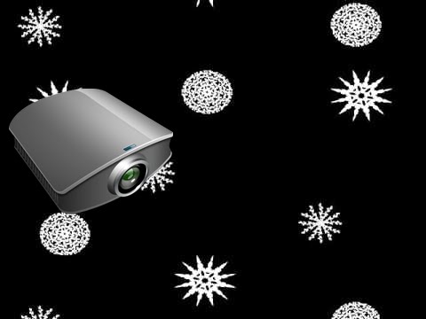 ⛄ Digital Falling Snow Projection - YouTube