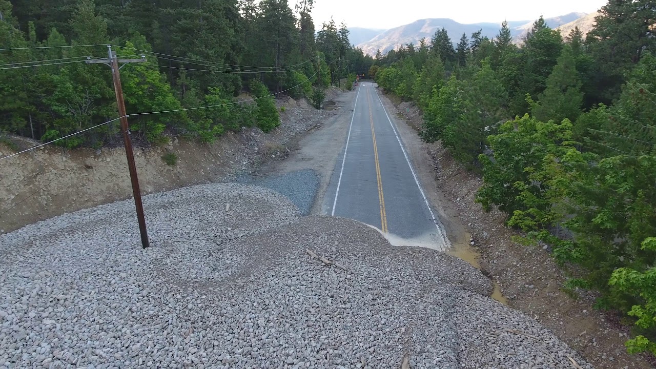 Slide Ridge - July 2, 2019 - Our 360 over the roadway covered with a ...