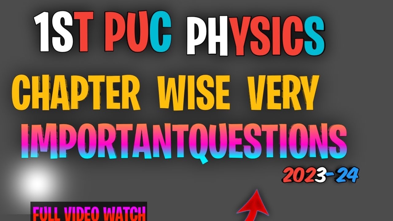 1st Puc Physics Important Questions 2023 24 puc passing 2023 viral 1st-puc-physics-important-questions-2023-24-puc-passing-2023-viral