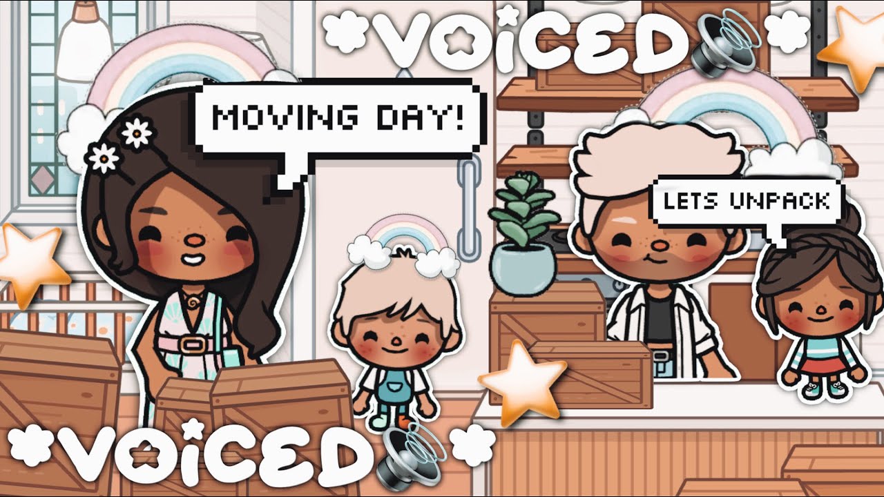 Aesthetic Family *MOVING DAY* 🏡 || 🔊 VOICED || Toca Boca Roleplay - YouTube