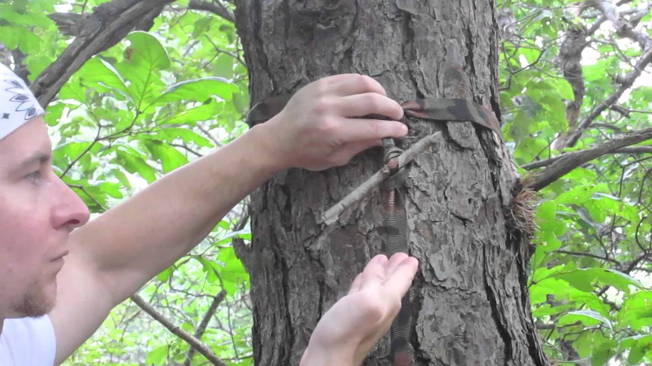 How To Attach A Whoopie Sling To A Tree - YouTube