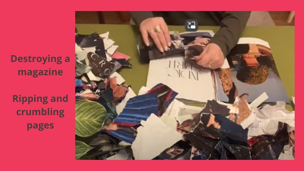 Destroying a fashion magazine | Ripping and crumling pages | No talking ...