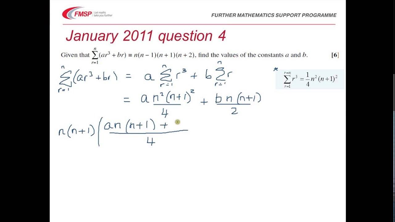 FMSP Revision: OCR FP1: January 2011 qn 4 - Series - YouTube