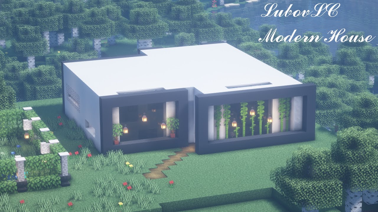 How to Build a Waterfall Modern House | Minecraft Tutorial 🏡 (#10 ...