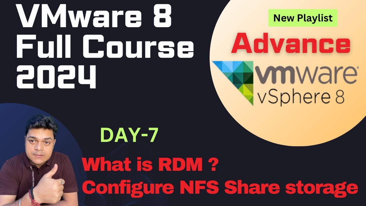 What is RDM? How to configure NFS for vSphere esxi 8. step by step ...