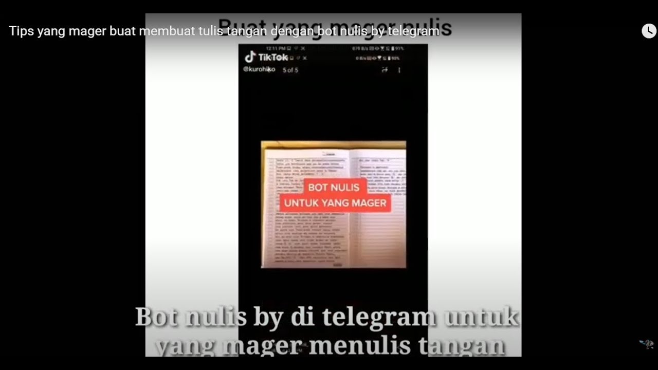 Tips buat yang mager mengerjakan tugas tulis tangan dengan bot nulis by ...
