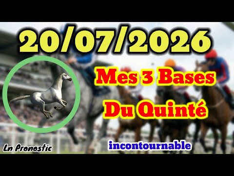 Pronostics PMU Mes 3 bases incontournable LUNDI 20 JUILLET 2026 À VICHY