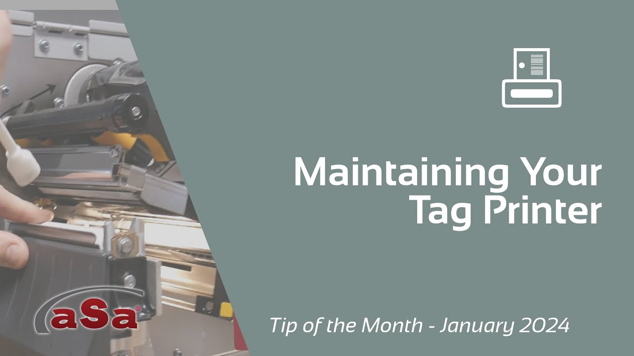 Maintaining Your Tag Printer - aSa.Studio Tip of the Month Janurary ...