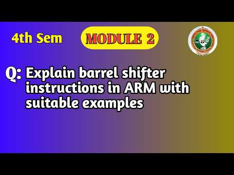LSL, LSR, ASR, ROR, RRX in ARM | Barrel Shifter Instructions Explained