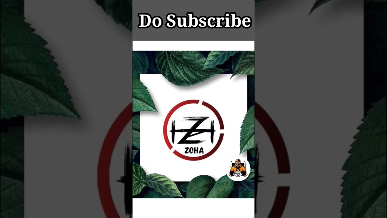 zoha name logo #logodesign #logomaking #youtube #trending #viral # ...