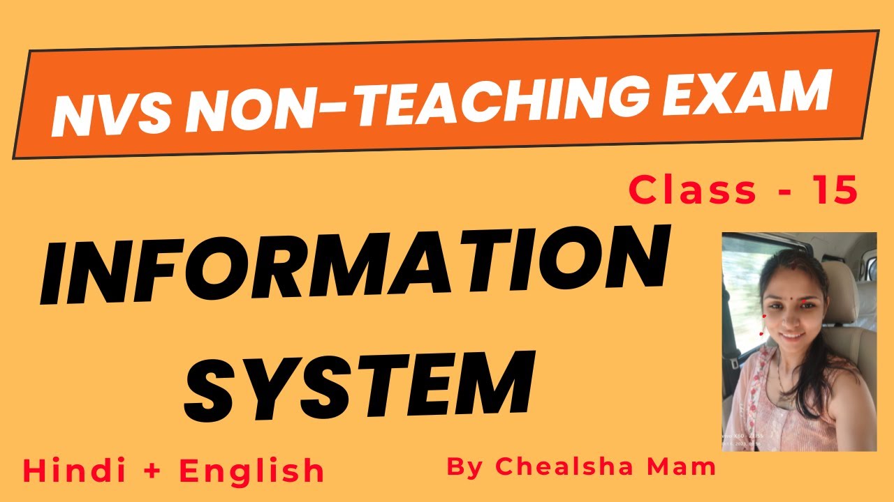 Information System and Components|Types of IS | NVS Non Teaching ...