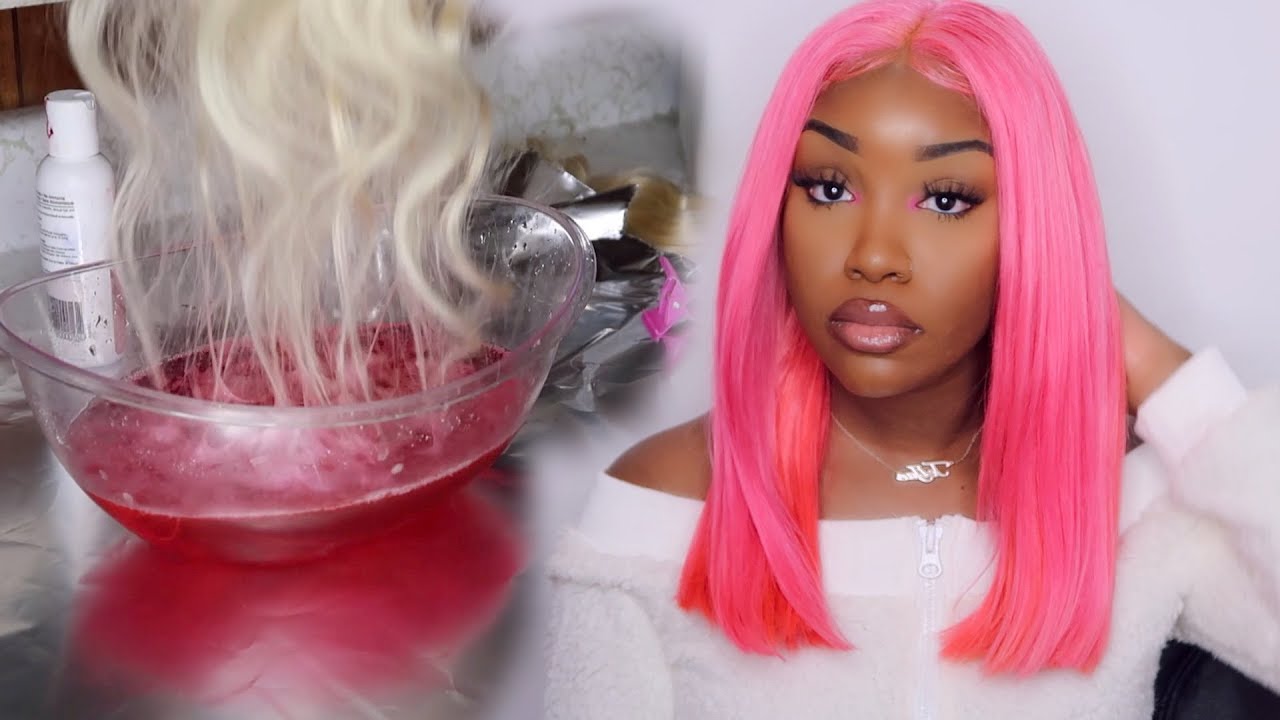 START TO FINISH | NEON PINK BOB WIG | TRIO BY ALIEXPRESS - YouTube