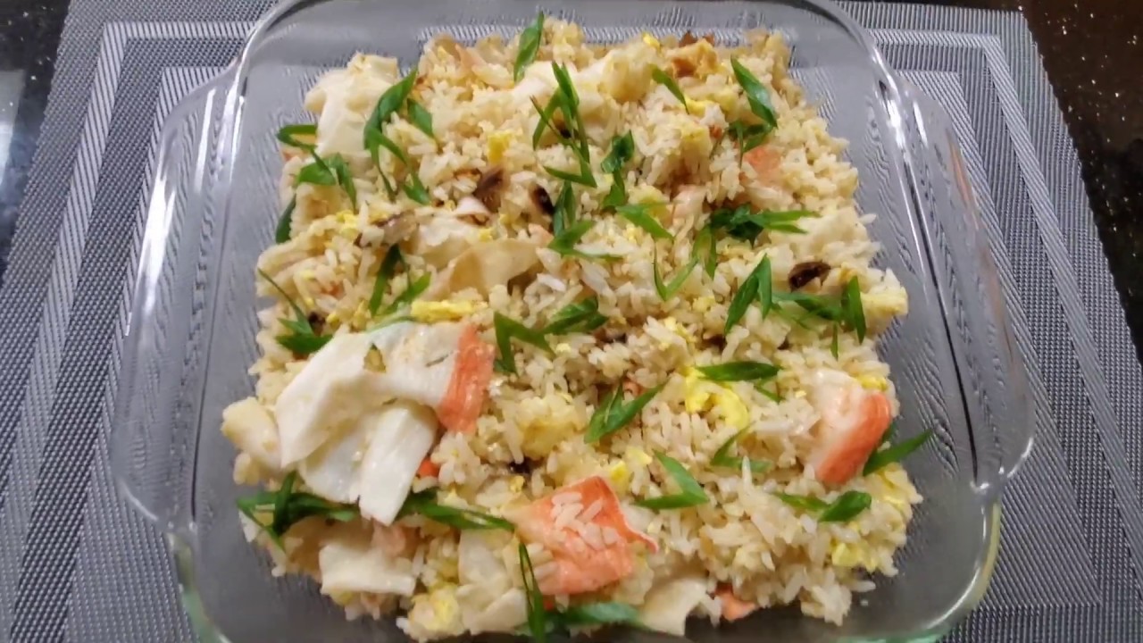 FRIED RICE with TUYO (Dried Salted Fish) and CRAB LEGS. - YouTube