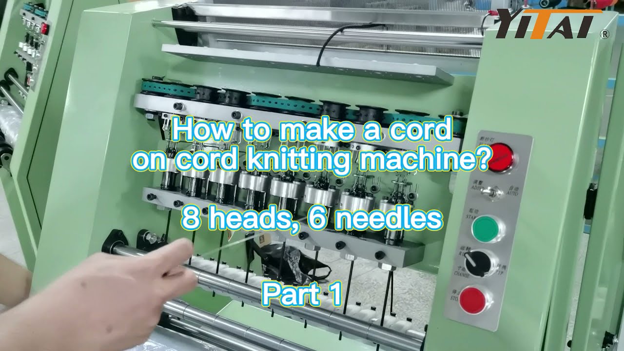 Part 1 High-speed Cord Knitting machine #lanyard cord making machine ...