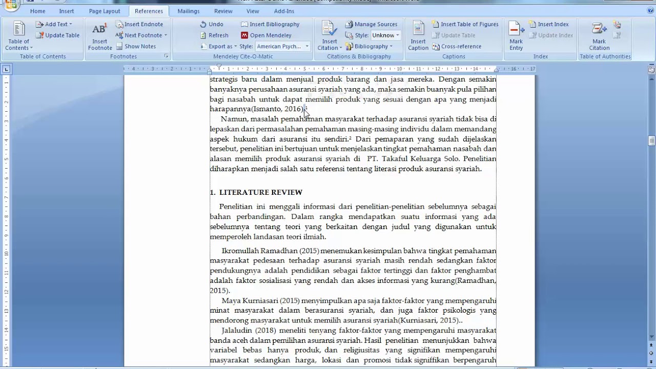 Tutorial Memberi halaman di sumber rujukan jenis buku dengan Mendeley ...