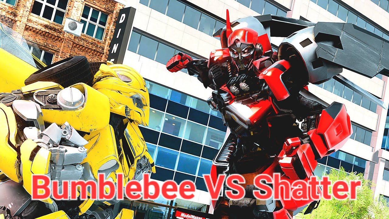 Transformers Bumblebee vs Shatter Fight Animation - YouTube