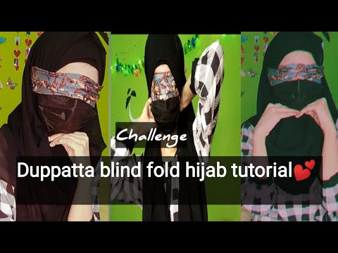 Duppatta Blind Fold Hijab Tutorial #challenge