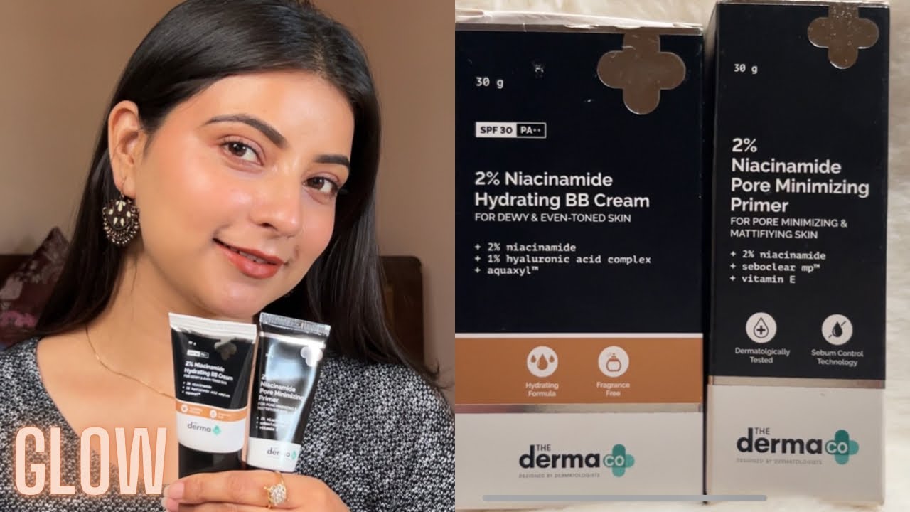 DermaCo Pore Minimising Primer & BB cream Review| For dewy look - YouTube