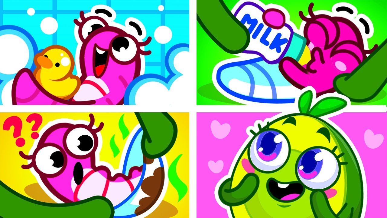 Don't Play with Worms🪱 Brush Your Teeth Little Worm + More Kids Songs ...
