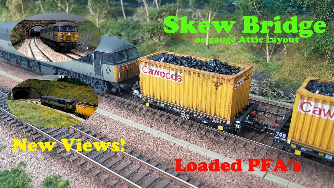 19 - SKEW BRIDGE - OO gauge Model Railway - Accurascale loaded PFA's ...