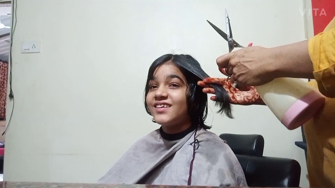 short blunt haircut tutorial 💇 please subscribe like comment share my ...