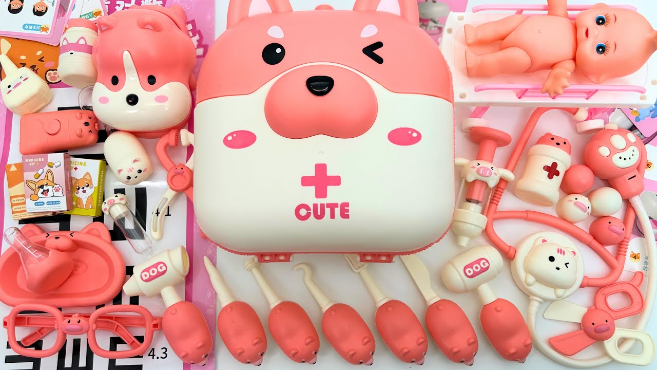 Satisfying with Unboxing Cute Pink Doctor Playset | ASMR Toys - YouTube
