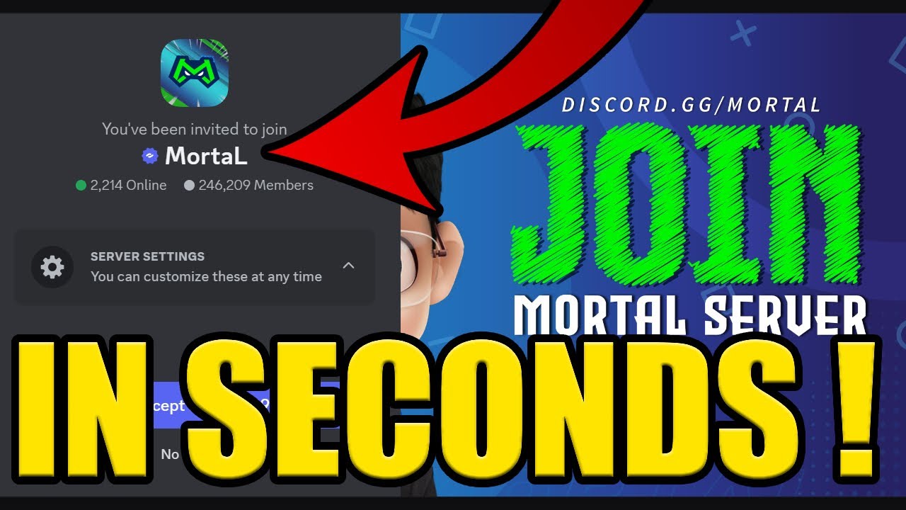 HOW to JOIN MORTAL DISCORD SERVER PC & MOBILE - YouTube