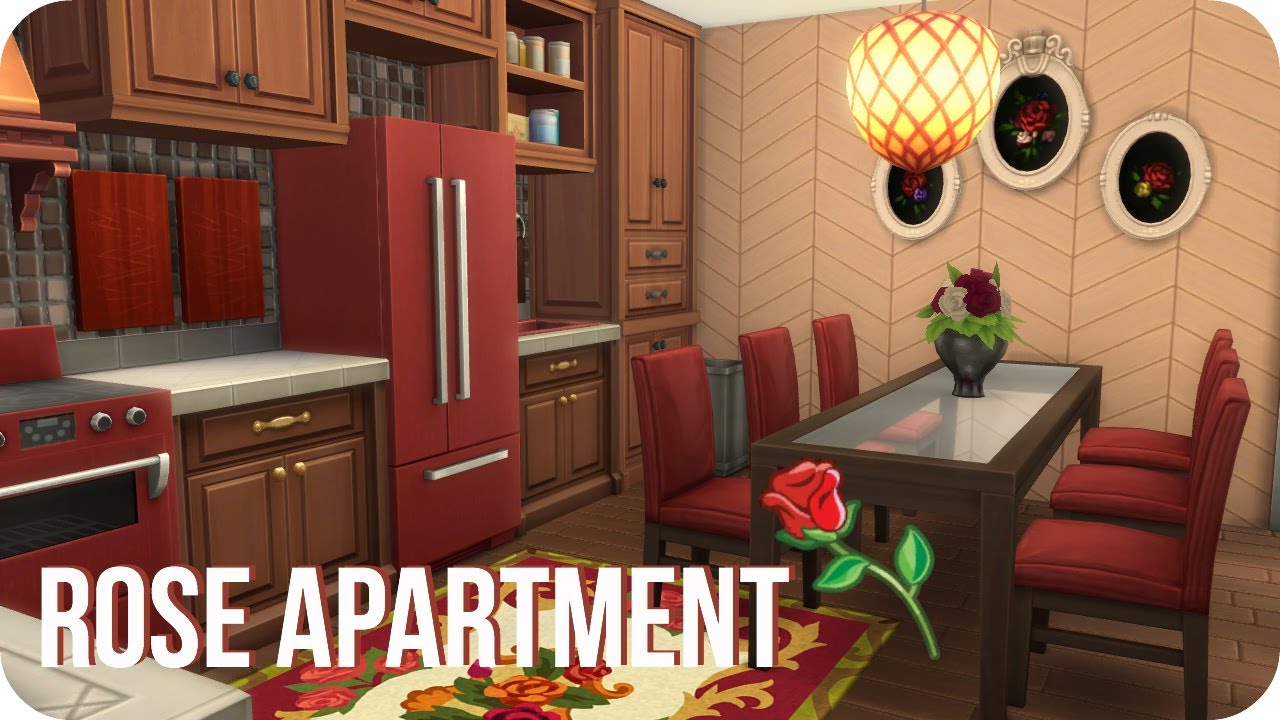 Sims 4 Speed Build | Not So Berry Apartment | Rose Red 🌹 - YouTube
