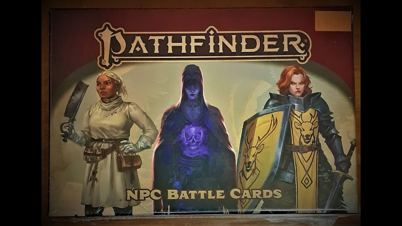 Pathfinder 2nd Edition NPC Battle Cards Opening and Review - YouTube