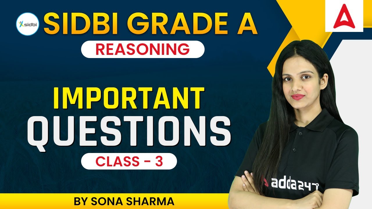 SIDBI Grade A | Reasoning Important Questions for SIDBI GRADE A Exam ...