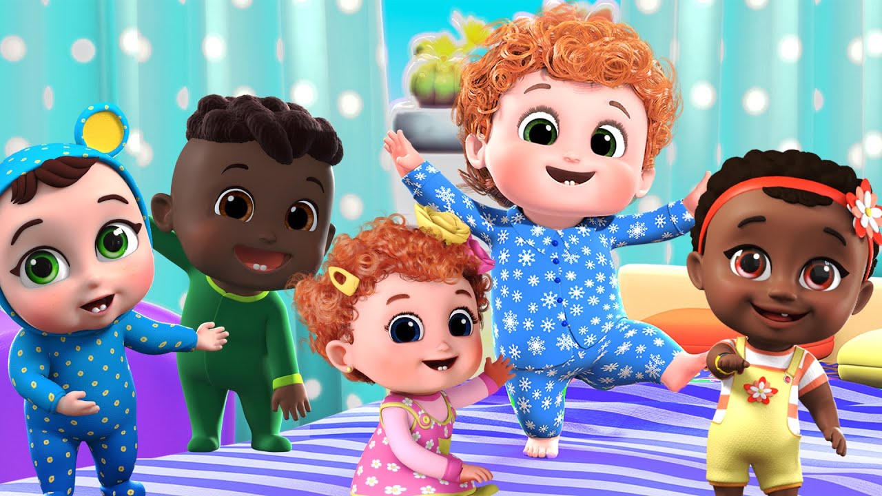 Five little monkeys playing with Amy and Sana | Joyful Jingles Nursery ...