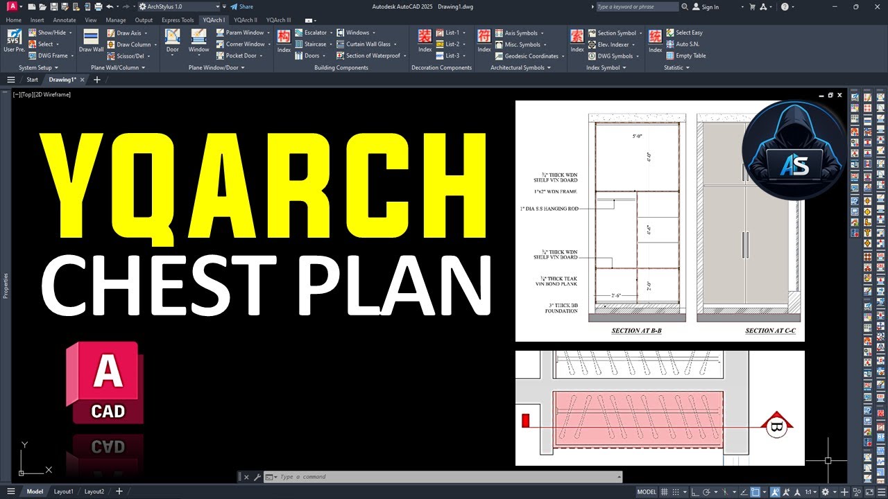 FASTEST Way to Draw a Chest Plan in AutoCAD Using YQArch Plugin - YouTube