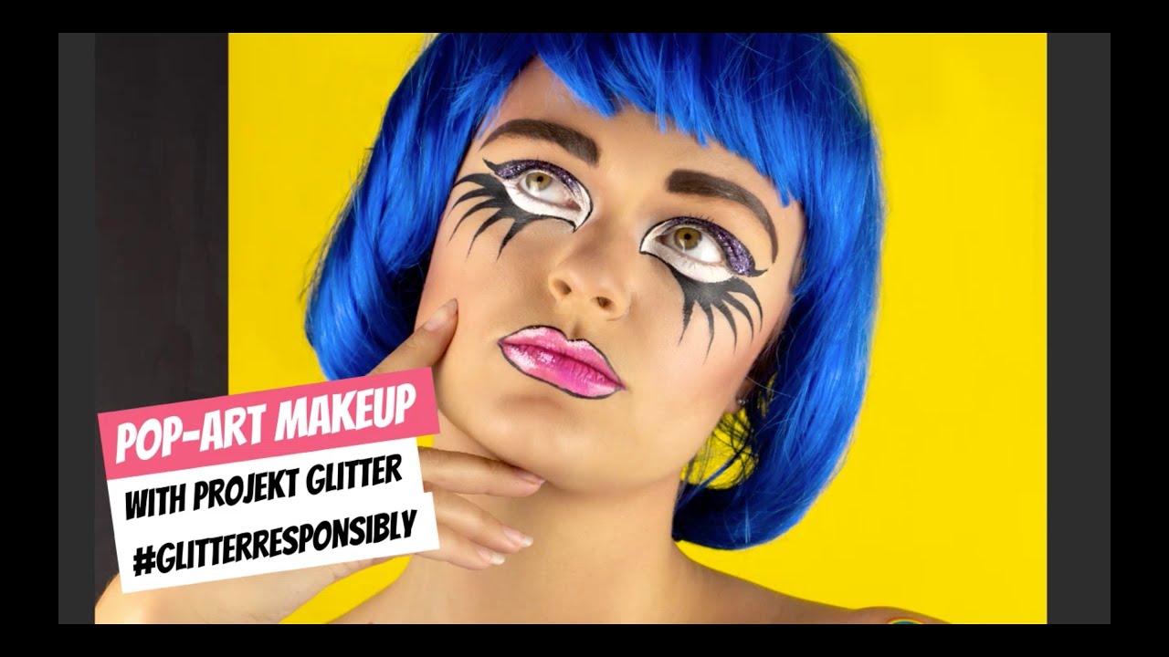 Pop-Art Makeup Tutorial with PROJEKT GLITTER - YouTube