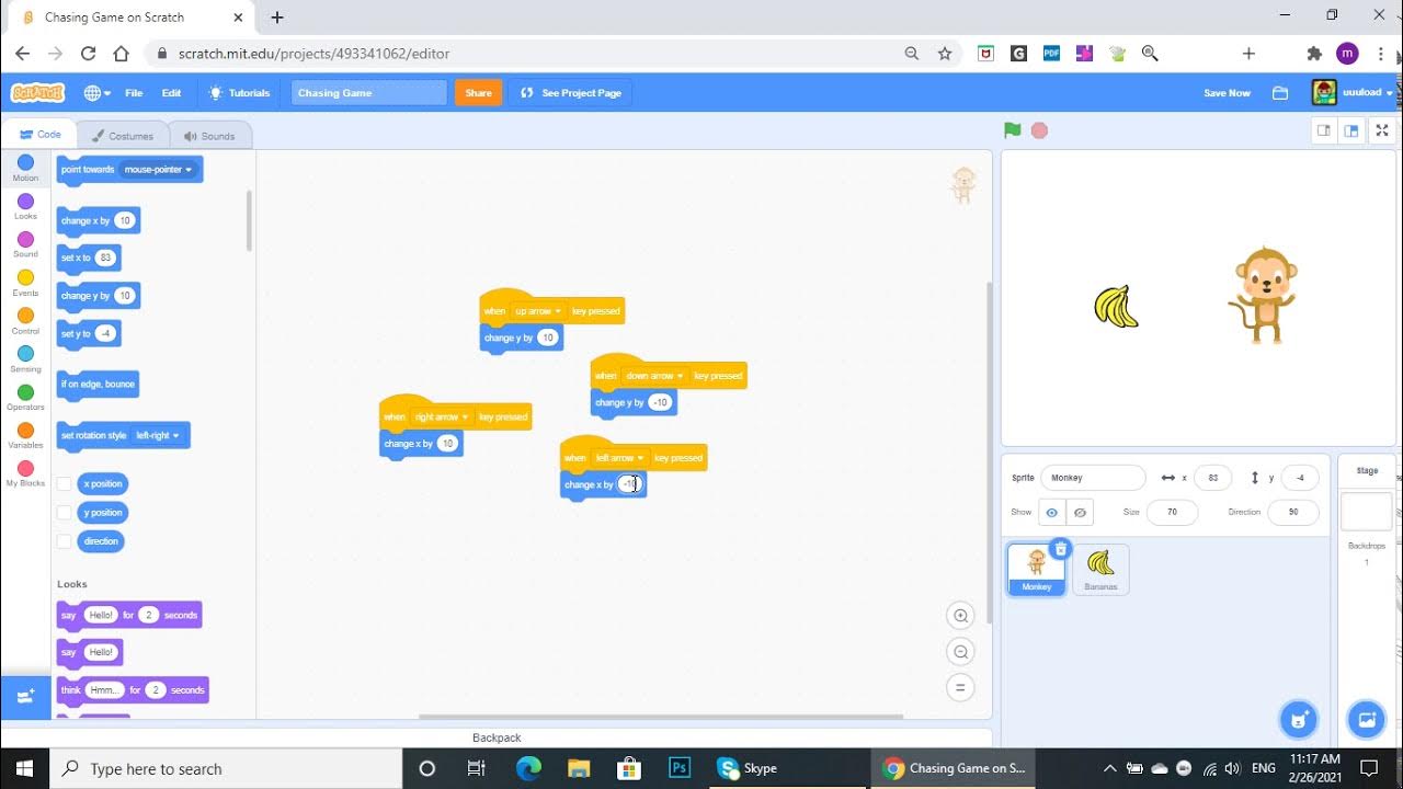 How to make a chasing game on Scratch - YouTube