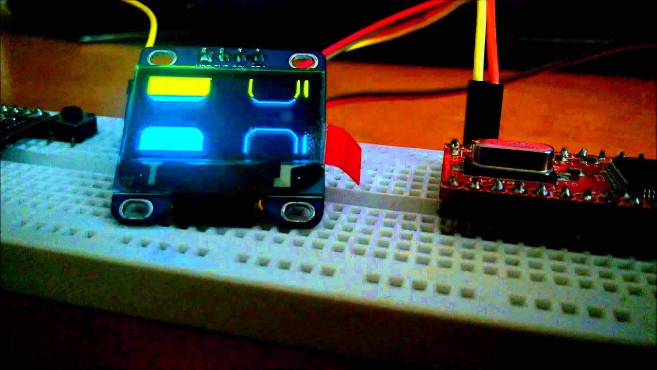 OLED with SSD1306 driver - YouTube