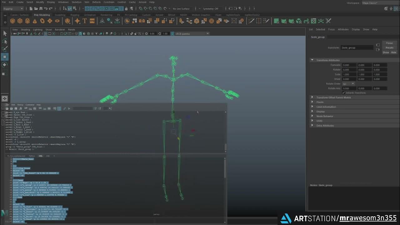 Skeleton Script for Maya using MEL (Maya Embedded Language) - YouTube