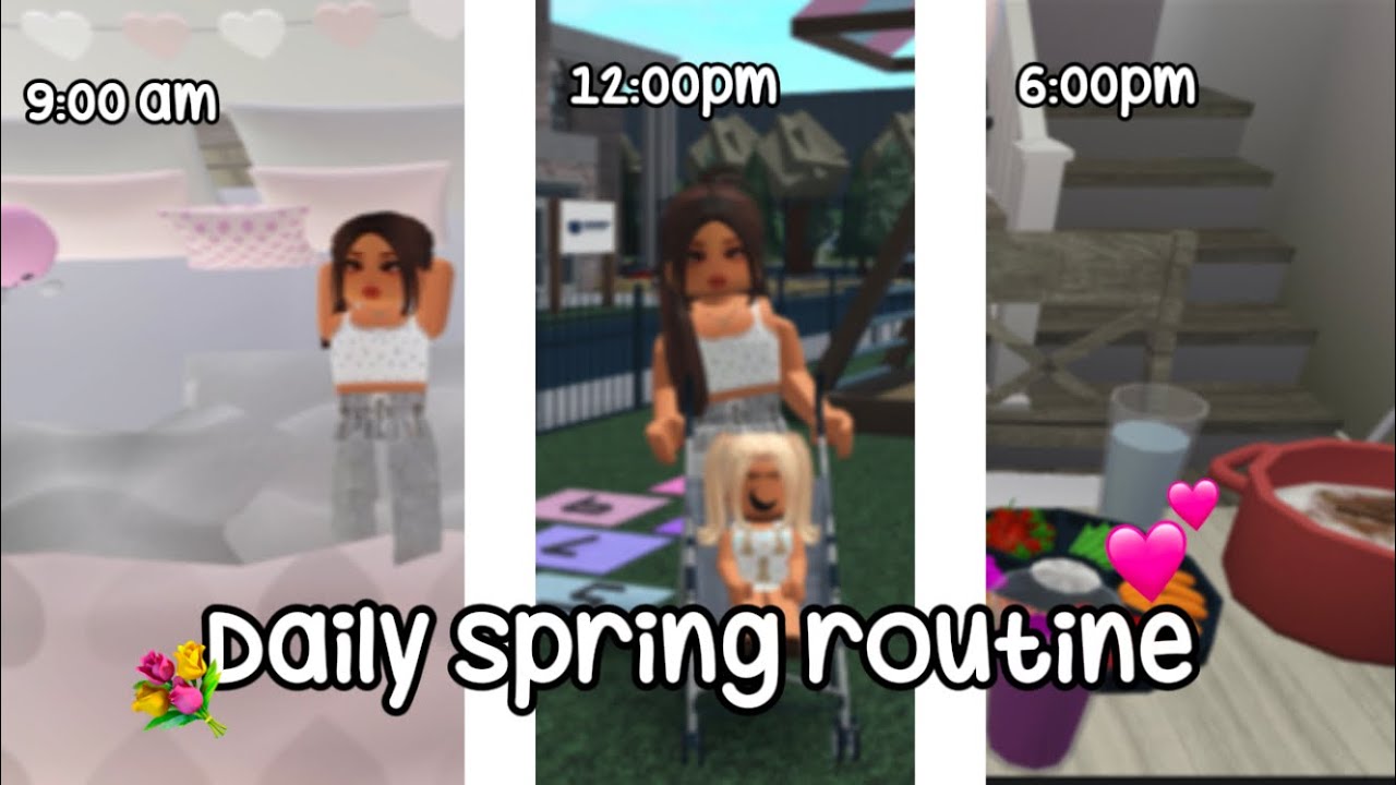 OUR DAILY SPRING ROUTINE WITH A TWO YEAR OLD! #bloxburgroleplay #roblox ...
