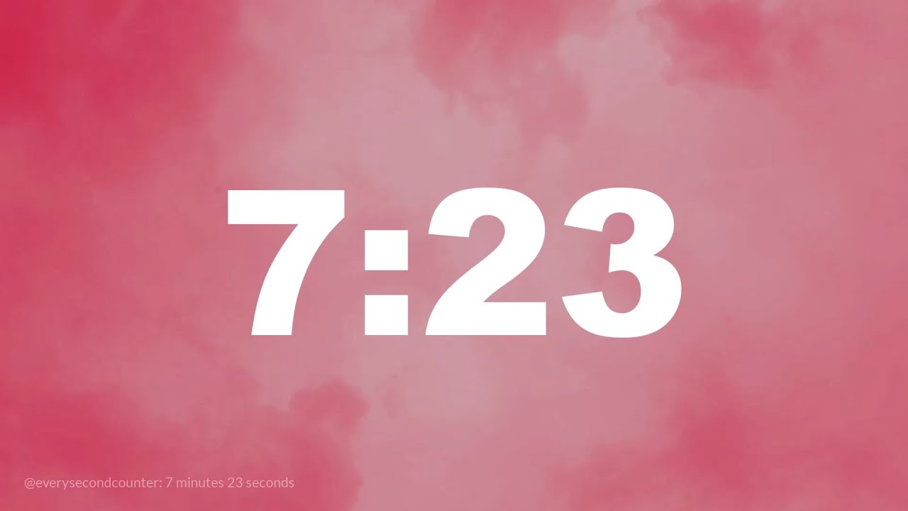 7 minutes 23 seconds [443 secs] clock timer countdown || Alarm Focus ...