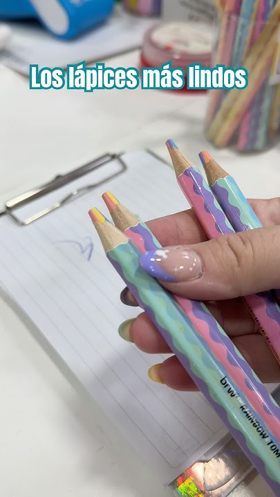 Los lápices más lindos! Lápices de colores rainbow pastel #lapices #rainbow #colores #parati ...