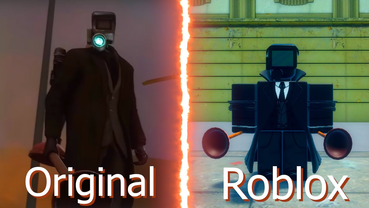 Skibidi Toilet - Double Plunger Cameraman in Original VS Roblox - YouTube