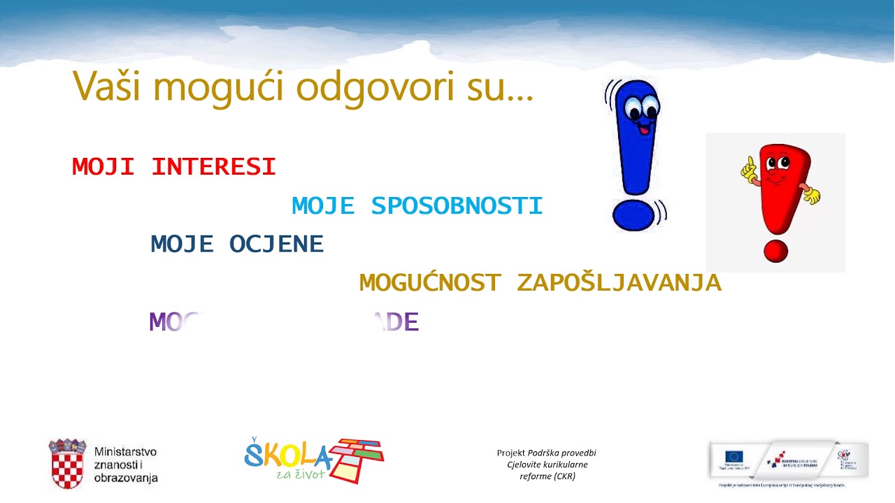 Osobni i socijalni razvoj 8.r. - Faktori koji utječu na izbor zanimanja ...