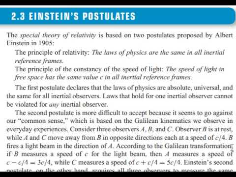 2 3 Special relativity Einstein's postulates - YouTube